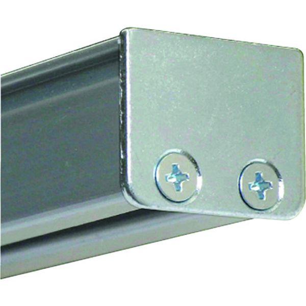 ・手軽に使えるスチール製です。・サイドポールの落下防止やレール端部までスペースを有効に使う事ができます。・レクト30型用。・開閉ポールをレールエンドまで使用する時に。・品名：エンドキャップ・適合レール：レクト30・高さ(mm)：25.0・幅...