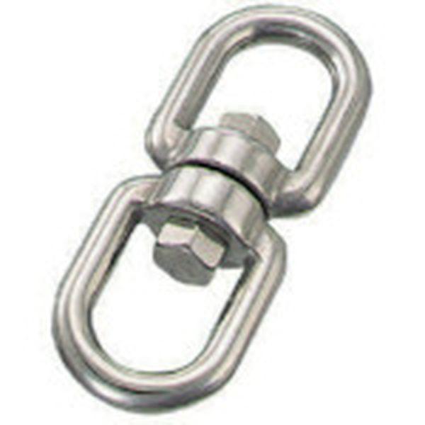 ・回転するのでねじれを取り除きます。・中心部分が回転し、よりとりとして使用。・使用荷重(kN)：8.82・D(mm)：13・L1(mm)：150・L2(mm)：33・A(mm)：14・W1(mm)：58・W2(mm)：33・材質：ステンレス...