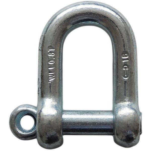 ・JIS規格シャックルより口幅が広く汎用性が高いシャックルです。・土木、建築工事などでの荷物の荷役・連結金具として使用・D(mm)：56・寸法(mm)B：56・寸法(mm)t：28・寸法(mm)d3：28・寸法(mm)D：56・寸法(mm)...