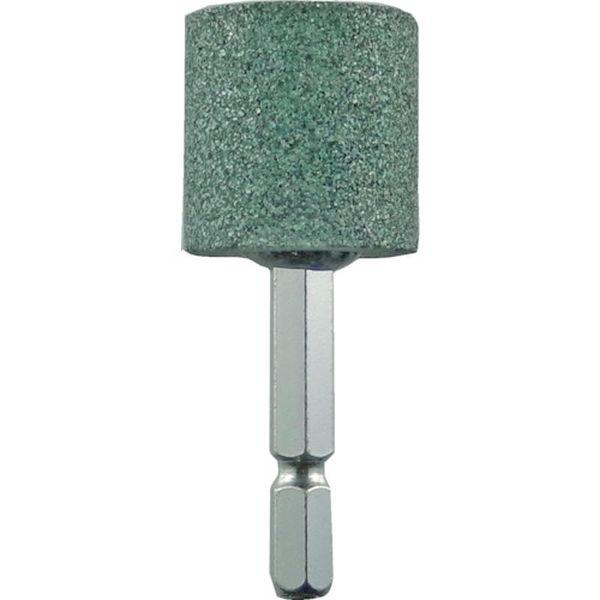 ・日本製の高品質な非鉄用軸付砥石。チャックで滑りにくい六角軸。・電気ドリルの回転数を考慮にいれた規格で開発しております。・劈開性が高いため、軽研削作業に有効です。・粒度(#)：60・形状：円筒型・外径(mm)：25・幅(mm)：25・軸径(...