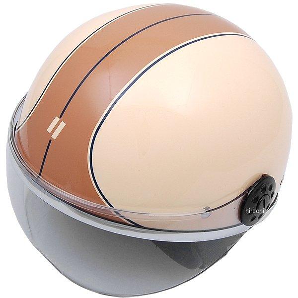 O-ONE リード工業 ヘルメットカラー:アイボリー/茶サイズ:フリーサイズ(57cm-60cm)125cc以下用素材:ABS(帽体)、ポリカーボネイト(シールド)シールド閉会機構着脱式耳あてカバー装着サイズ調整スポンジ付属【規格】SG/P...