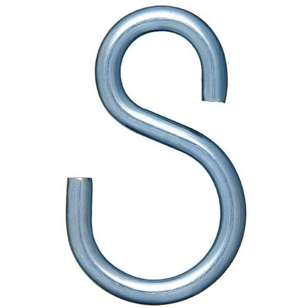 ・ベーシックな形状で安価なスチール製のS字フックです。・フック内径の大きさが異なるため、用途に応じて使い分けができます。・物の吊り下げ、引っ掛けとして。・A(mm)：36.2・B(mm)：19.0・C(mm)：12.0・線径(mm)：4.0...