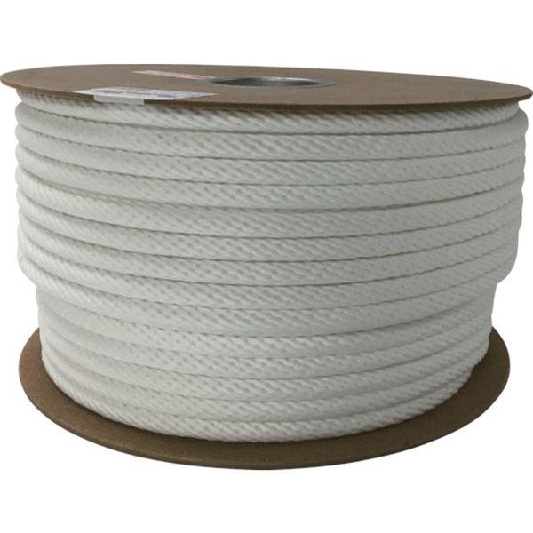 ・強度は3つ打に比べ40％程度低下しますが、摩擦抵抗が少なく、ねじれにくいロープです。・酸・アルカリ・海水などに強く、耐候性に優れ摩擦にも非常に強く、強力に優れたロープです。・水に濡れても固くなりにくいロープです。・各種結束、テント・タープ...