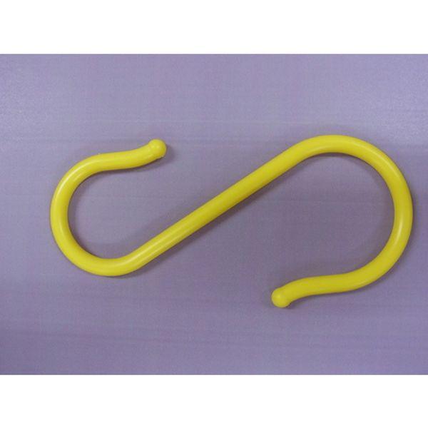 ・プラスチック製で軽量タイプのエスフックです。・PCチェインの先端金具、軽量物の吊り下げ用。・色：黄・使用荷重(kN)：0.0049・線径(mm)：8・参考使用荷重(kg)：0.5・Sフック165mm黄(50個入)・本体：ポリスチレン・プラ...
