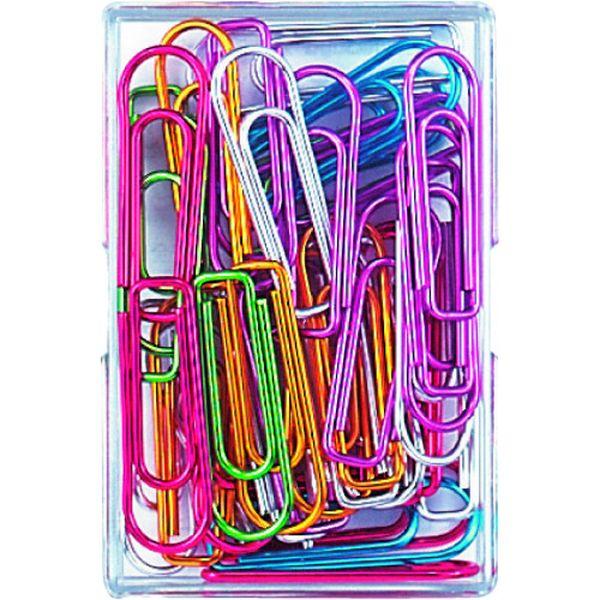 ・アルミニウム製で錆びにくく、メタリックカラーのゼムクリップです。・カラー付きで書類の分類にも最適です。・鉄線の隙間が無く、ガッチリ書類をまとめます。・書類の仕分けに。・サイズ：全長30mm・色：6色アソート：青・金・緑・赤・銀・紫・挟口寸...