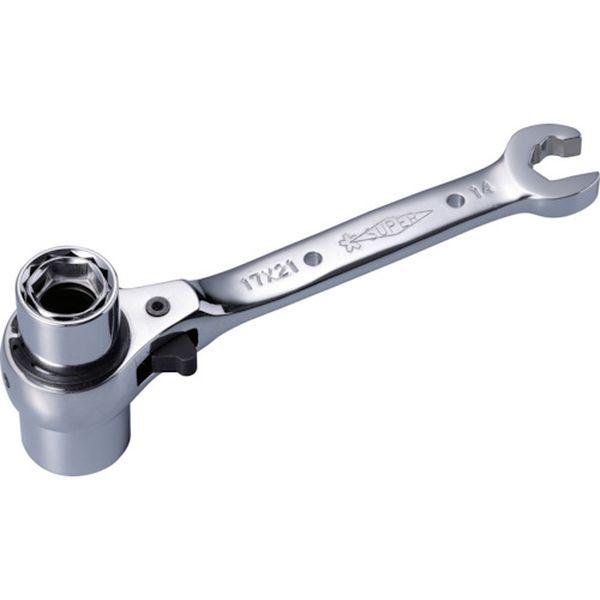 ・正逆は切り替え爪式です。・1丁で5サイズのボルト・ナットの締め付けが可能です。・配管バンド、各種ラックの締め付けに最適です。・安全ロープ取り付け穴を2ヵ所設けています。・スパナ部(14mm)もラチェット機構です。・電設・設備作業に最適。・...