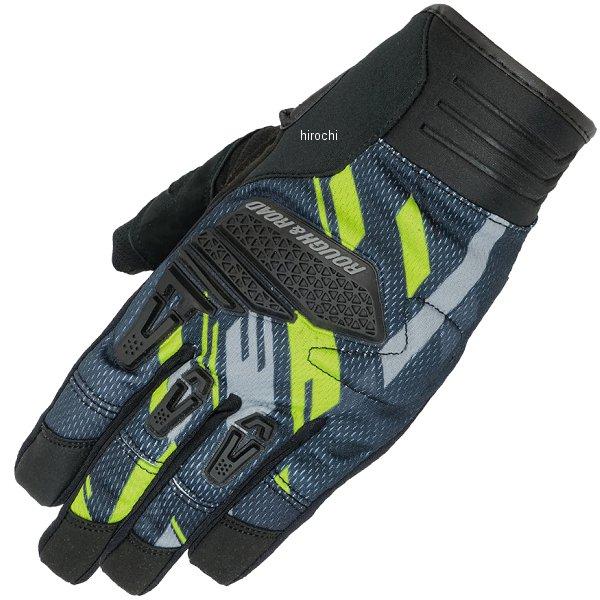 ラフ&amp;ロード 春夏モデル トレイルツーリンググローブサイズ:Mカラー:ネオンイエロー/グレー【素材】甲側/ニットジャージ、クロロプレン掌側/牛革、合成皮革【仕様説明】手を握り込んだ自然な形に追従する整形パターンを採用することで薄手の...