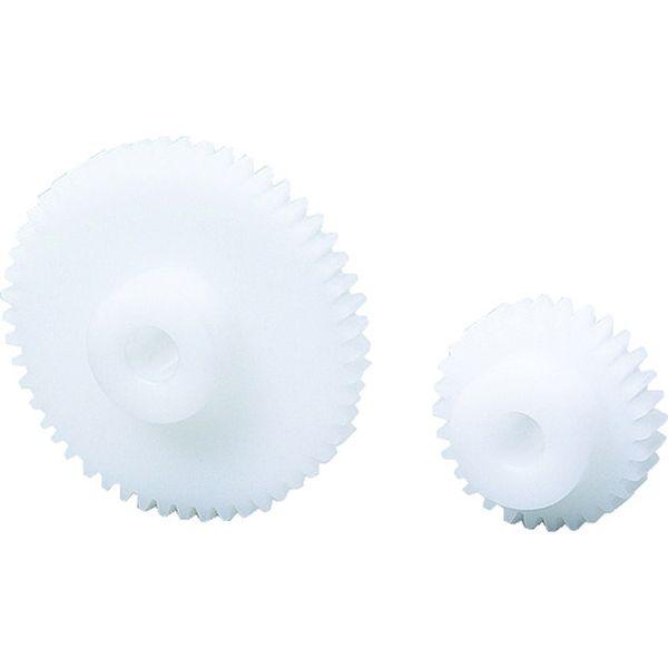 ・小型精密歯車です。・一般産業機械、医療機器、食品機械に使用。・モジュール：1・歯数：100・形状：B1・基準円直径(mm)：φ100・歯幅(mm)：6・穴径(mm)：φ8・歯先円直径：φ102・全長(mm)：14・ハブ外径(mm)：φ30...