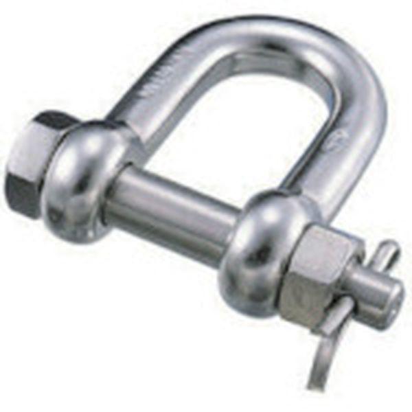 ・ワリピンが付いているので、ナットが外れにくくなっています。・チェーン・ワイヤ・ロープ等の連結や、端末金具のジョイントに。・特に、振動が多いなどで通常のシャックルではピンが緩む可能性のある場所に。・ねじ径：M10・B(mm)：20・D(mm...