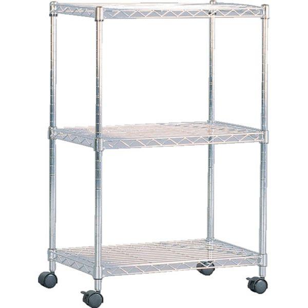 ・クロームメッキ仕上げのラックです。・クギやネジを使わずに簡単に組み立てることができます。・棚の高さは25mmピッチで変えることができます。・移動に便利なキャスター付です。・アイリスのメタルラックセット品や別売パーツと組み合わせて、オリジナ...