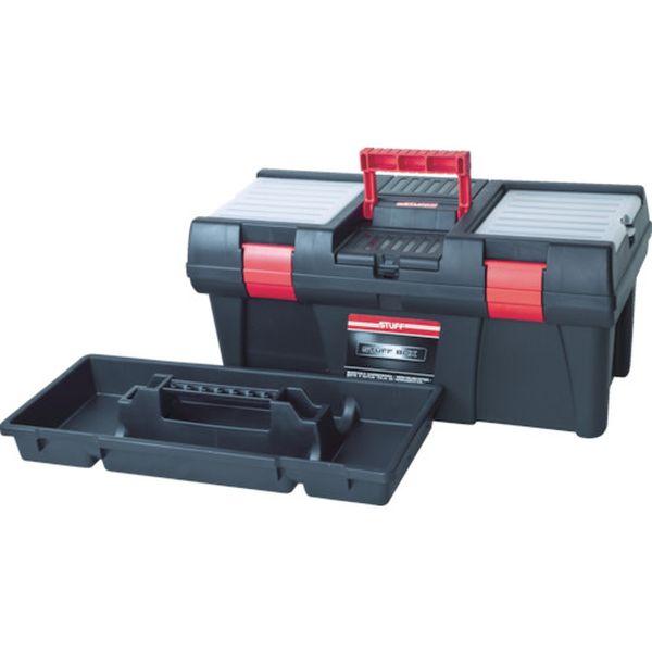 ・シンプルな工具箱で使い勝手が良いです。・サイドハンドル付きで横から持てます。・フタに小物入れが付いています。・色：ブラック・外形寸法(mm)間口：525・外形寸法(mm)奥行：256・外形寸法(mm)高さ：246・有効内寸(mm)間口：4...