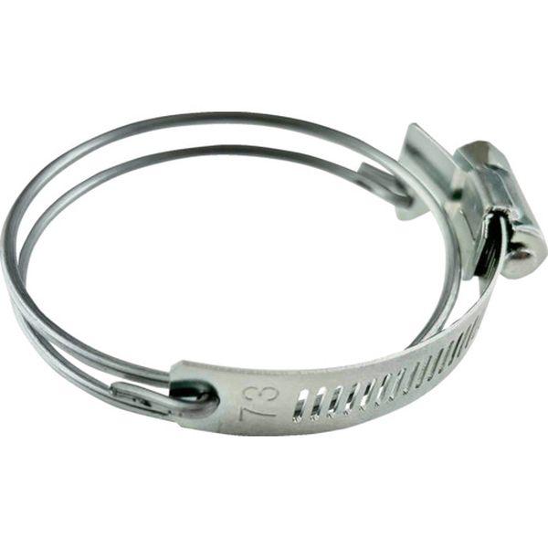 ・コルゲートタイプのビニールホース用です。・空調用ダクトホース・一般デリバリーサクションホース用に・最大径(mm)：73・最小径(mm)：65・バンド幅(mm)：13・線径(mm)：2.6・カフス：小(30目)・スクリューHEX(mm)：1...