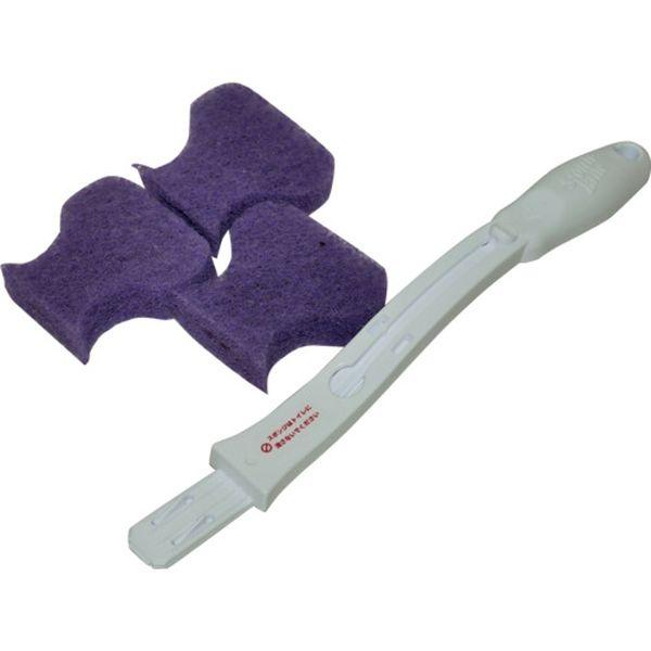 ・フチ裏までしっかり汚れを落とします。・重曹配合の洗浄成分と不織布スポンジが汚れを落とします。・1回取り替え式の洗剤付スポンジが、トイレのフチ裏までズバッとかき取ります。・トイレ掃除に。・色：パープル・厚さ(mm)：25・長さ(mm)：33...