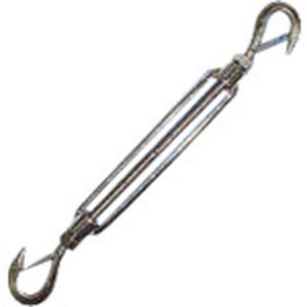 ・枠を回転させると、ゆるめたり、締めたりすることができます。・ワイヤロープの張り具合の調節に。・使用荷重(kN)：3.92・ねじ径：W1/2・L(mm)：200・A(mm)：100・W(mm)：34・B(mm)：166・L1(mm)：330...