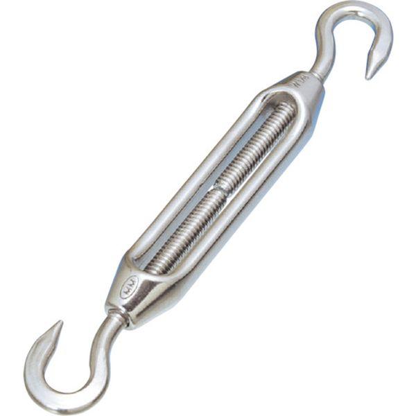 ・枠を回転させると、ゆるめたり、締めたりすることができます。・ワイヤロープの張り具合の調節に。・使用荷重(kN)：0.49・ねじ径：M-5・表面処理：バレル研磨仕上げ・ステンレス(SUS304)・生産国 台湾・JANコード 49829700...