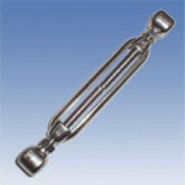 ・枠を回転させると、ゆるめたり、締めたりすることができます。・ワイヤロープの張り具合の調節に。・使用荷重(kN)：2.94・ねじ径：W5/16・L(mm)：120・A(mm)：66・W(mm)：21・B(mm)：90・d(mm)：10.4・...