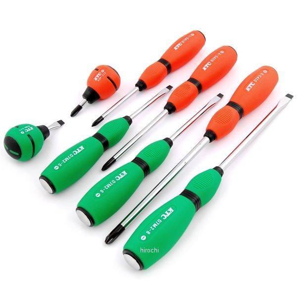 KTC ソフトドライバセット貫通タイプ(8本組)ソフトドライバクロス貫通タイプNo.1：D7P2-1、No.2：D7P2-2、No.3：D7P2-3ソフトドライバマイナス貫通タイプ75：D7M2-5、100：D7M2-6、150：D7M2-...