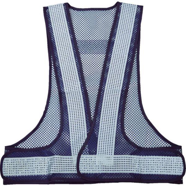 ・マジック式のテープにて胴回りのサイズ調整が可能です。・反射材にも穴加工を施しており、通気性が良く軽量です。・工事・建築現場。・交通整理。・色：紺/シルバー反射・着丈(cm)：60・胴周り(cm)：90〜130・サイズ：フリー・反射材：幅5...