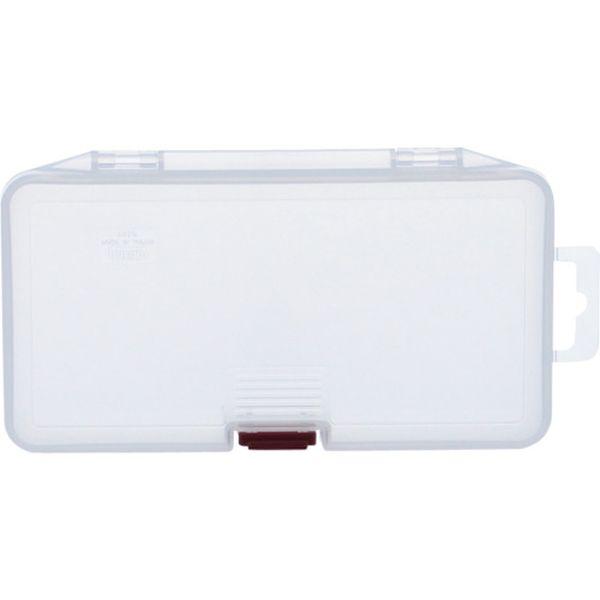 ・仕切板なし(フリータイプ)です。・フタ・底・止具ははめ込み式で耐久性に優れています。・工具箱TSHB-400/500/620の中皿にジャストフィットサイズです。・工具箱やキャビネットの中の整理整頓に。・色：クリア・外形寸法(mm)間口：1...