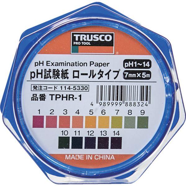 ・必要な長さにカットして使用できるロールタイプです。・ディスペンサーにカラーチャートがついています。・カラーチャートが中央に表記してあるので測定しやすいです。・幅(mm)：7・長さ(m)：5・測定範囲：pH1〜14・ロール式・生産国 中国・...