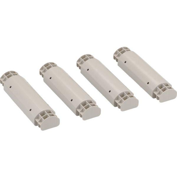 ・プラスチック製のため軽量、また工具不要で組み立ても簡単です。・脚は棚板内にワンタッチで収納可能です。(800×350mm棚板1枚につき脚4本収納可能)・脚部には倒れ対策としてボルト固定用の穴を設け、棚長辺・短辺各々隣との連結ができます。(...