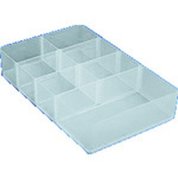 ・Really Useful BOX単品用オプションのディバイダーケースです。・ケース内で積み重ね可能です。・サイズ違いの7コマで様々な物の収納に最適です。・小物などの収納用に。・色：クリア・外形寸法(mm)間口：344・外形寸法(mm)奥...