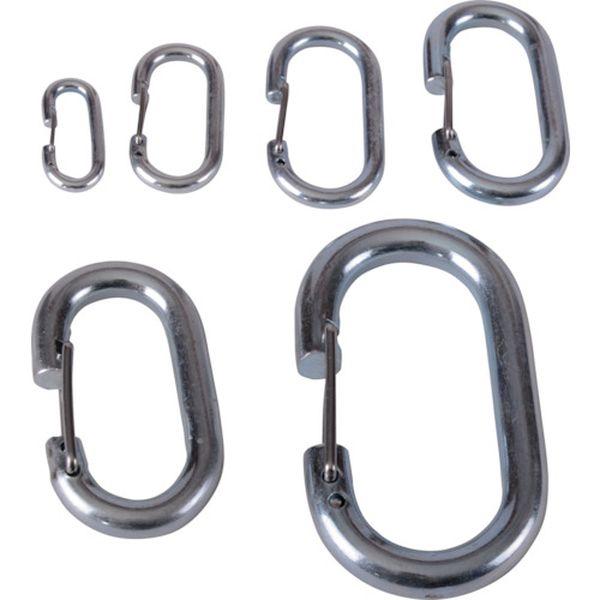 ・シンプルな形状のフックです。・チェーン・ワイヤ・ロープなどの連結や、端末の金具のジョイントに。・使用荷重(kN)：0.15・D(mm)：4.8・L(mm)：50.5・S(mm)：8.5・W(mm)：25.2・R(mm)：16.0・寸法(m...