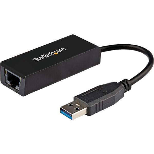 ・USB 3.0経由のGigabit 対応USB-RJ45アダプタです。・コネクタ形状：RJ-45、USB Type-A(USB 3.2)(5Gbps)・ケーブル長(m)：0.135・色：ブラック・幅(mm)：26・奥行(mm)：67・高さ...