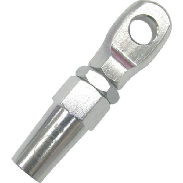 ・ワイヤを現場で取付できます。・ワイヤロープの端末に。・D(mm)：10.3・(L)(mm)：79・適合ワイヤ径(mm)：5・L2(mm)：36・L3(mm)：12.5・t(mm)：7.9・L1(mm)：38・W(mm)：21・ステンレス(...