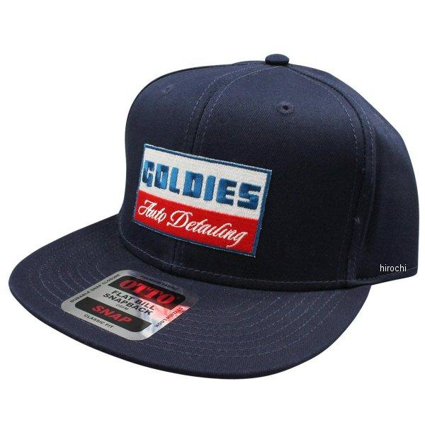 034102 Goldies Auto Detailing ゴールディーズオートディテイリング TRICOLORE LOGO オリジナルキャップ ネイビーフリーサイズFRONTにOLD ENGLISH ""G"" LOGOの3D刺繍が施され...