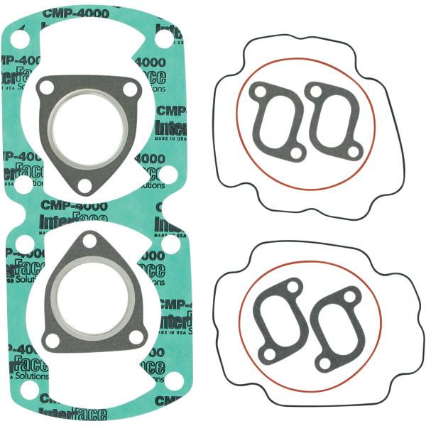 LC ツイン 440cc77年-80年 ヤマハ SRX 440高性能のヘッドおよびベースガスケット、さらに吸排気、上部ヘッド部品、パワーバルブガスケットが付属します。このセットは、シリンダーとピストン交換用です。0934-053971014...