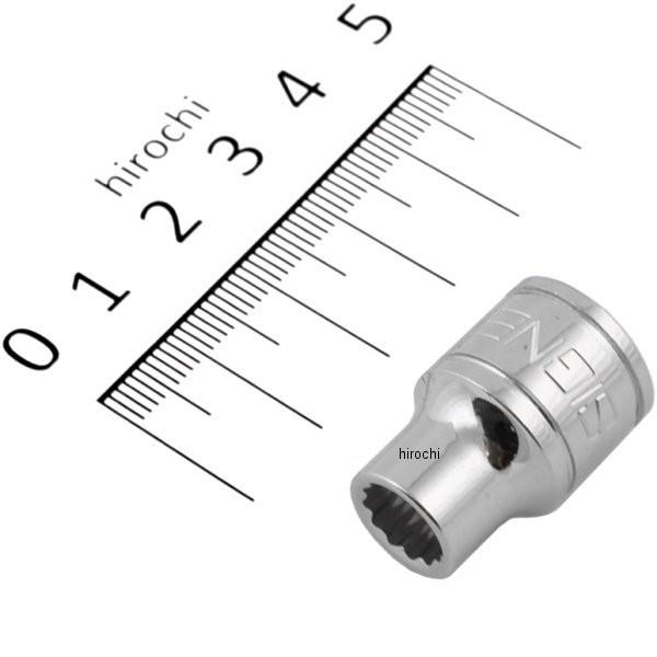 シグネット 3/8DR 8mm ソケット (12角)・サイズ(mm)：8・差込角(インチ DR)：3/8・ソケット外径(D1先端部；mm)：12・ソケット外径(D2差込部；mm)：17・ソケット深さ(e；mm)：9・全長(L；mm)：25ミ...