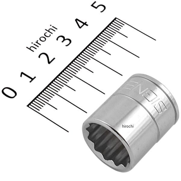 シグネット 3/8DR 16mm ソケット (12角)・サイズ(mm)：16・差込角(インチ DR)：3/8・ソケット外径(D1先端部；mm)：22・ソケット外径(D2先端部；mm)：22・ソケット深さ(e；mm)：13・全長(L；mm)：...