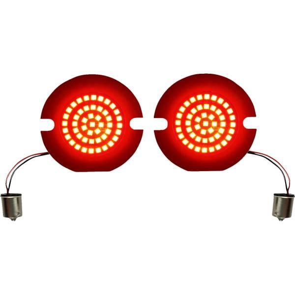 カスタム ダイナミクス Custom Dynamics Genesis リアターンシグナルインサート15年-19年、22年 ハーレー FLHTK Ultra Limited10年-14年 ハーレー FLHTK Electra Glide U...