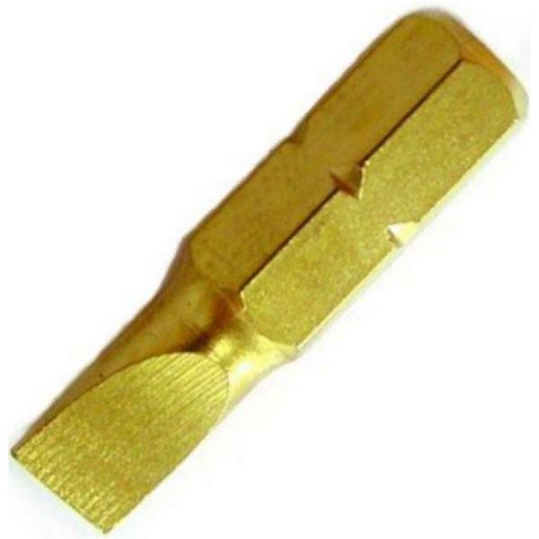 シグネット 1/4インチ チタンコーティングマイナスビット 5.5mm・サイズ(mm)：5.5・差込角(インチ HEX)：1/4差込角が1/4インチHEXのチタンコーティングマイナスビット。21444-SGヤフー SP店