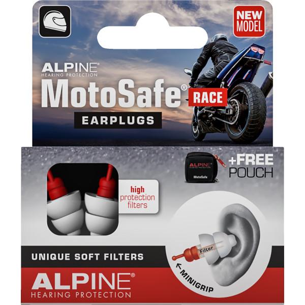 ALPINE HEARING プロテクション レース用耳栓 MOTOSAFE RACE SINGLE高速道路、サーキット走行、またはオープンフェイスヘルメット着用時に最適な耳栓です。周囲から切り離されたように感じさせずに有害な騒音を抑制しま...