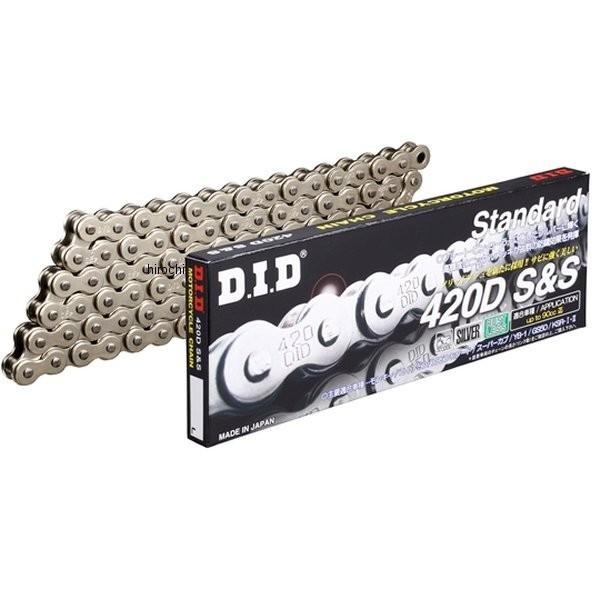 D.I.D 大同工業 チェーン 420D スタンダード シリーズチェーンサイズ:420リンク数:(76L)ジョイントタイプ:RJ(クリップ)カラー:シルバー信頼の100％日本製、冷間鍛造ソリッドブシュ採用で耐摩耗性能向上。安定した性能を発揮...
