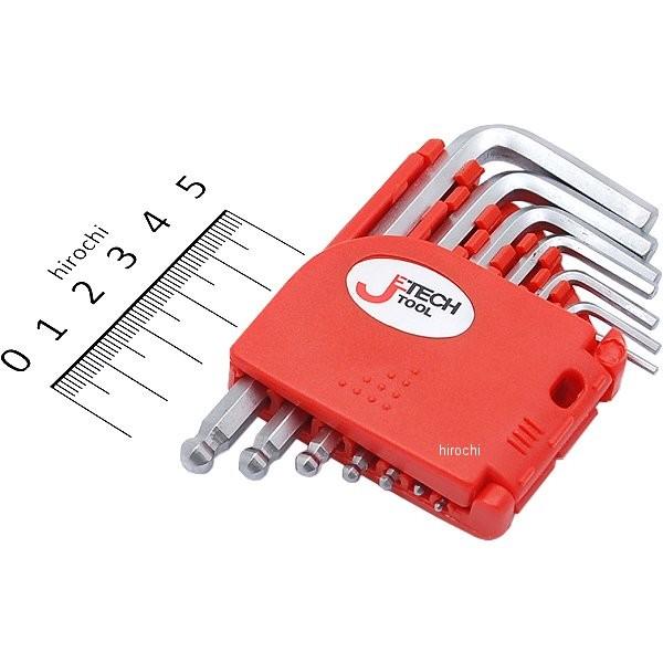 ジェイテック JETECH ボールポイント6角レンチ7本セット ショート内容:1.5mm 2mm 2.5mm 3mm 4mm5mm 6mm【特長】精密機械でマシニング加工！レンチがまっすぐに掛けにくい場所でも、ボールポイントヘッドで角度をつ...