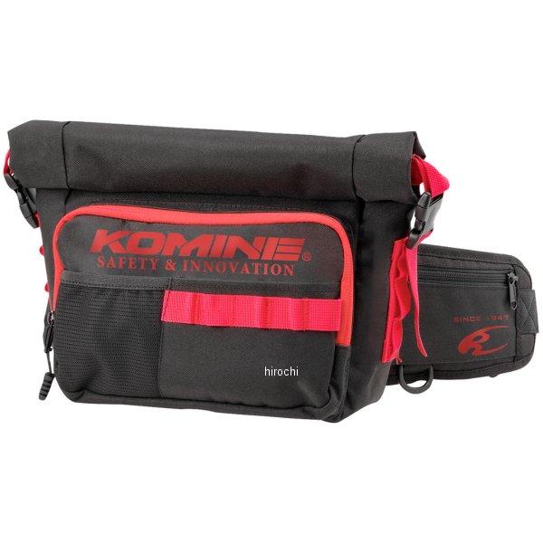 コミネ KOMINE 春夏モデル ウォータープルーフウエストバッグカラー:コミネブラックレッド容量:5L素材:表地/ポリエステル、裏地/PVC【仕様説明】デイリーユースに最適なウエストバッグ。縫い目のない溶着PVCライナーを備える防水仕様の...