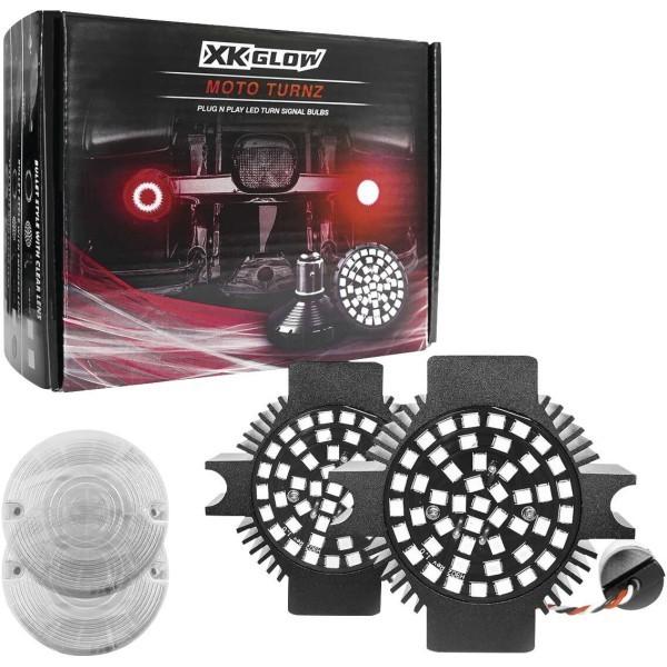 XKGLOW LEDウインカー レンズキット ダブルバルブタイプ：1157レンズカラー：クリアハーレー純正 フラットスタイルウインカー用481971-TRXK1157F-RR-Cヤフー SP店
