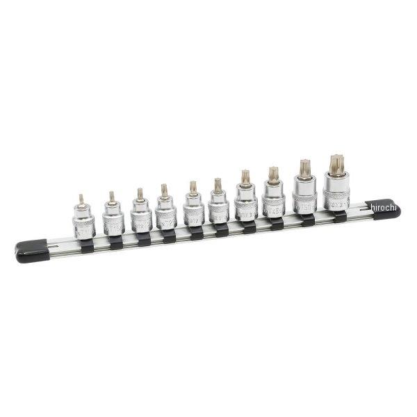 トネ TONE ショートトルクスソケット 10点セットサイズ:W326mm×D96mm×H37mm差込角:9.5mm(3/8inch)先端形状:T型トルクス入組数:10製品単体質量:500g【仕様説明】ソケットの取り外しが容易なアルミタイプ...