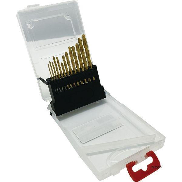 シグネット SIGNET 13本組 TiNコート HSSストレートドリルセット 1.5〜6.5mm ケース付・先端角(°)：118・コーティング：TiN・材質：ハイス・重量：175g・TiNコーティングにより従来のハイス品に比べ耐摩耗性や耐...