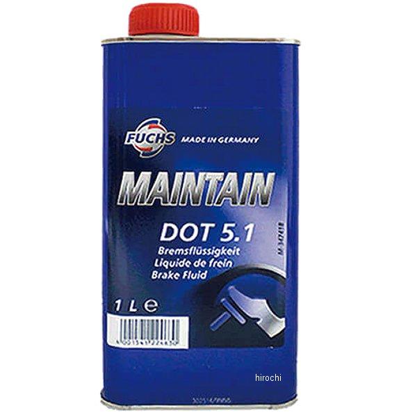 フックス FUCHS ブレーキフルード MAINTAIN DOT 5.1容量:1LFMVSSNR。116DOT5.1規格適合。高い沸点と優れた耐ベーパーロック性ドライ沸点260℃以上【仕様説明】油圧ブレーキシステムおよびクラッチ作動用の超高...