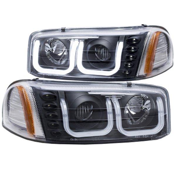 ANZO 1999-2006 Gmc Sierra 1500 Projector Headlights w/ U-Bar Blackメーカー：ANZOメーカー品番：111303・掲載画像は、カタログより抜粋した参考画像となっております。ご不...