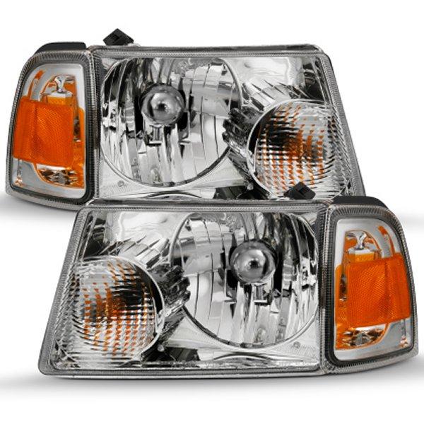 ANZO 2001-2011 Ford Ranger Crystal Headlight Chrome w/Corner Lights (OE Replacement)メーカー：ANZOメーカー品番：111484・掲載画像は、カタログより抜...