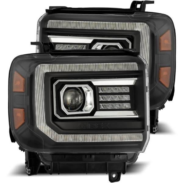 AlphaRex 14-18 GMC Sierra LUXX LED Proj Headlights Plank Style Black w/Activ Light/Seq Signal/DRLメーカー：AlphaRexメーカー品番：880...
