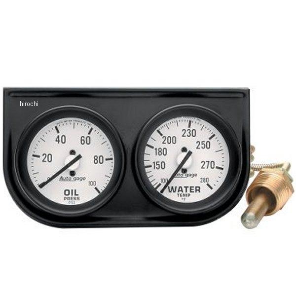 Autometer AutoGage Two-Gauge Console 2-1/16in Mech 0-100 PSI Oil Press/100-280 Deg Water Temp-Blackメーカー：AutoMeterメーカー品番：...