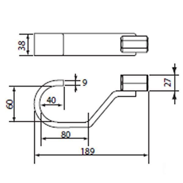 スライドハンマプラー板金フック M18X2.0AUD4-B2-KCヤフー SP店