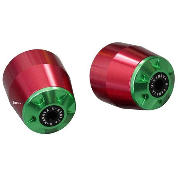 ユーカナヤ U-KANAYA アルミビレットバーエンド全年式 ヤマハ N-MAXエンド本体:レッドエンドキャップ部:グリーンサイズ:直径32mm、長さ36mm付属:専用取り付けキット(ボルト、カラー類)数量:2個入り純正ハンドル対応品の為、...