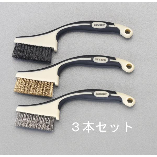 【セット内容】3本組用途：汚れや塗料剥がし、洗浄、金属磨き等に行数：3行全長：165mmブラシサイズ：52X10mm柄材質：ポリプロピレン毛丈：19.1mmブラシ（ナイロン）ブラシ（真鍮）ブラシ（ステンレス）EA109E-100000122...